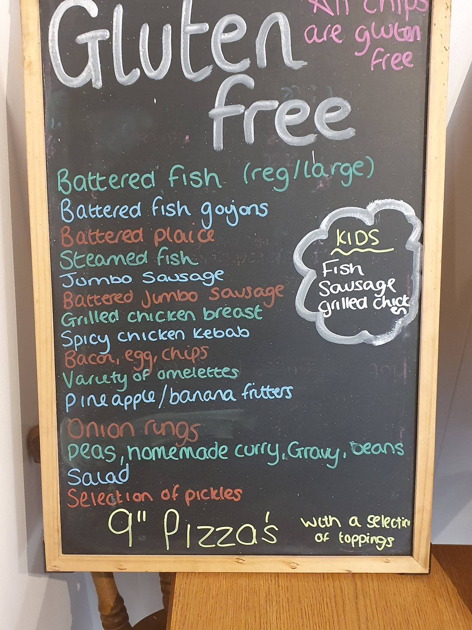 Menu at Fish over Chips restaurant, Grange-over-Sands, Highfield Nook