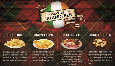 Menu em FitzPatrick's Pub, Curitiba