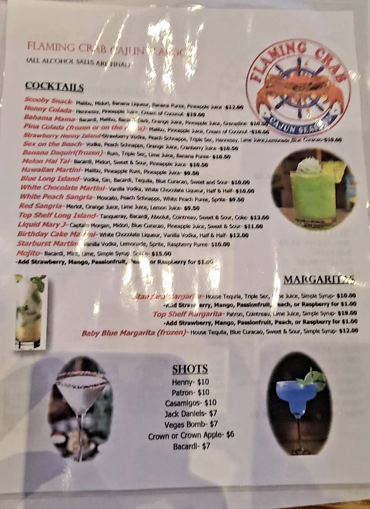 Menu at Flaming Crab Wilkes-Barre, Wilkes-Barre Township