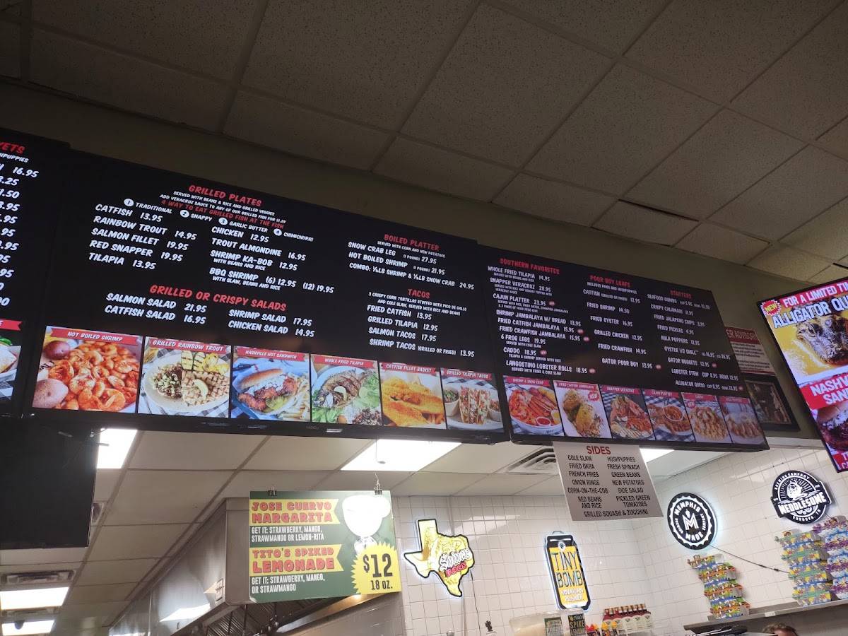 Menu at Flying Fish restaurant, Memphis, 105 S 2nd St