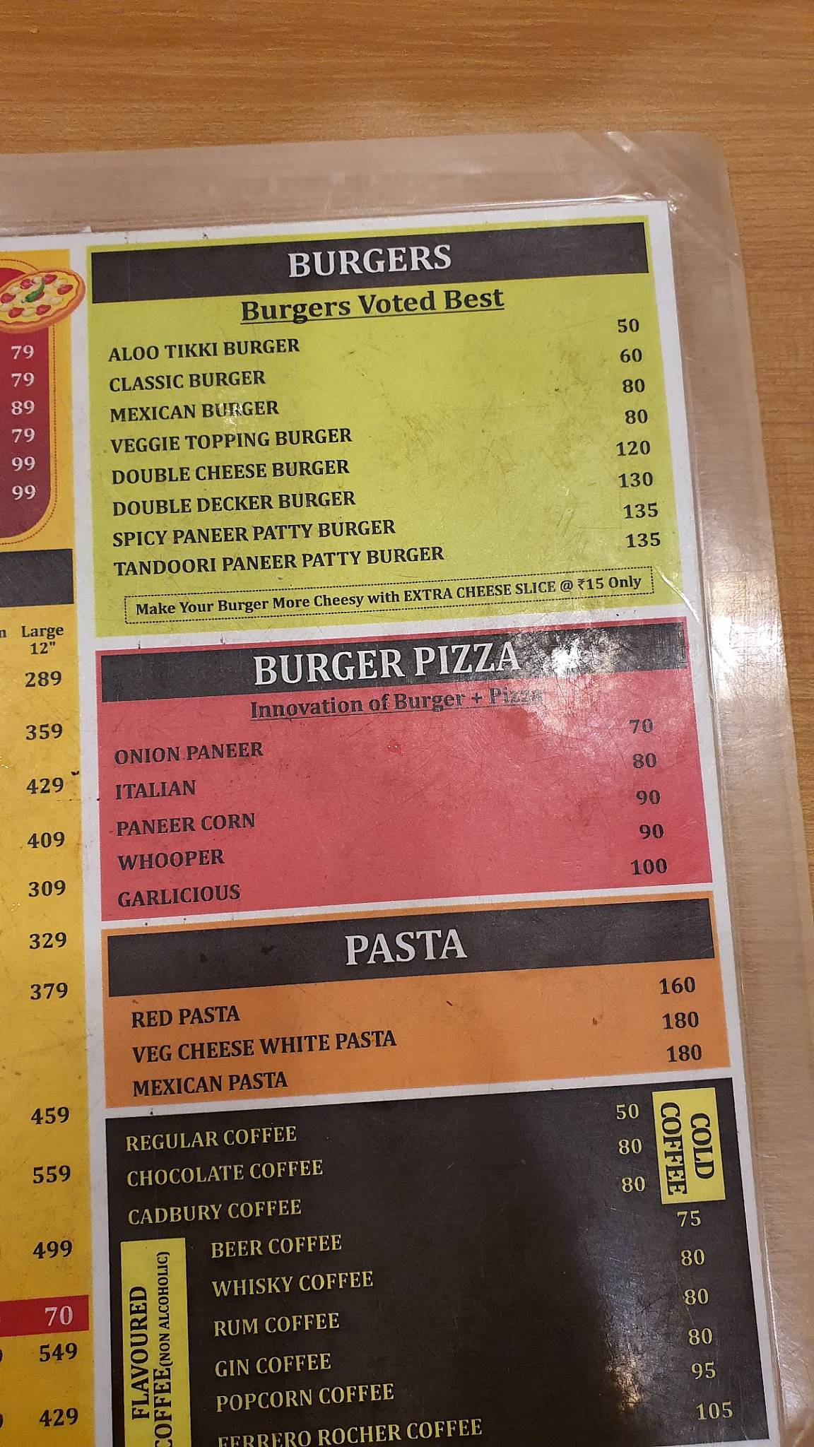 Menu at Food Mohalla Palanpur, Palanpur