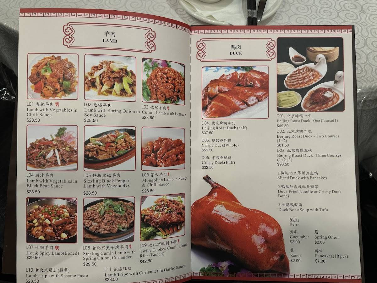 Menu at Forbidden City Restaurant, Lower Hutt
