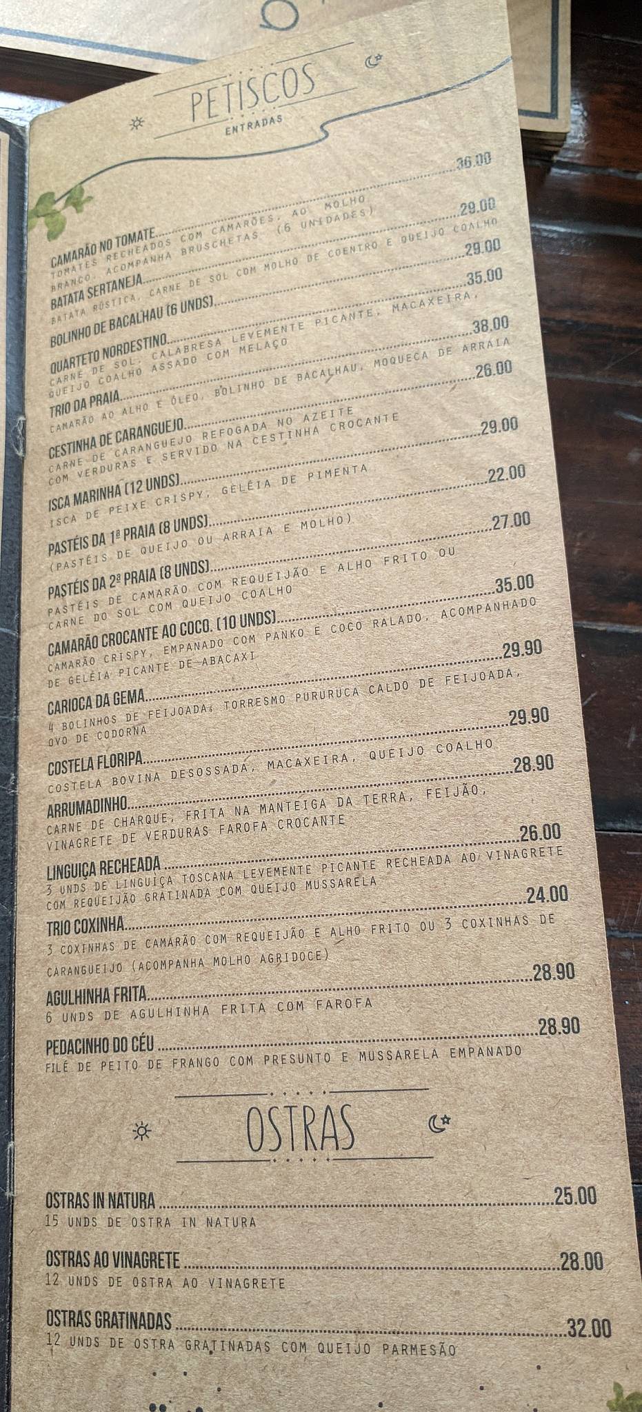 Menu em Forneria da Praia restaurante, Fortaleza, R. Xavier de Castro