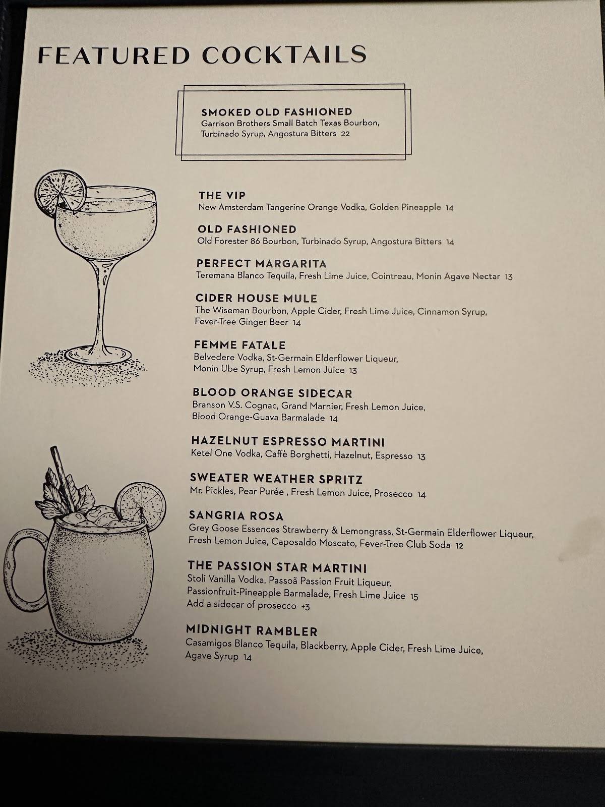 Menu at Del Frisco's Grille pub & bar, Fort Worth