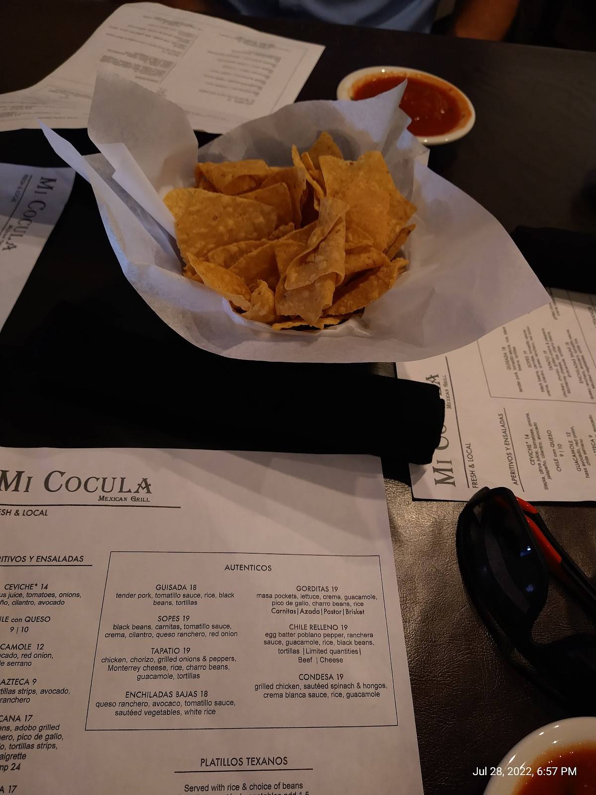 Menu at Mi Cocula Mexican Grill restaurant, Fort Worth