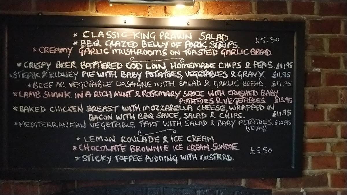 Menu at Fox and Hounds Groton pub & bar, Boxford