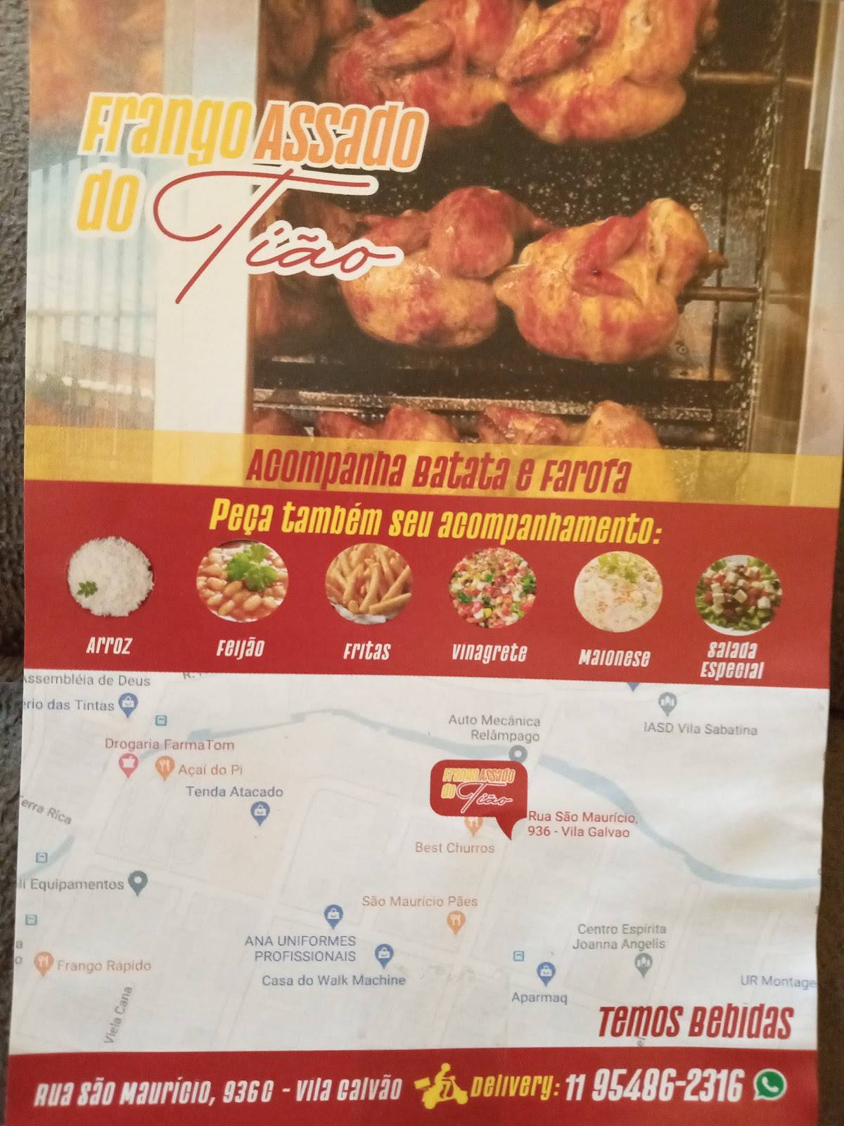 Menu em Frango Assado do Tião restaurante, Guarulhos
