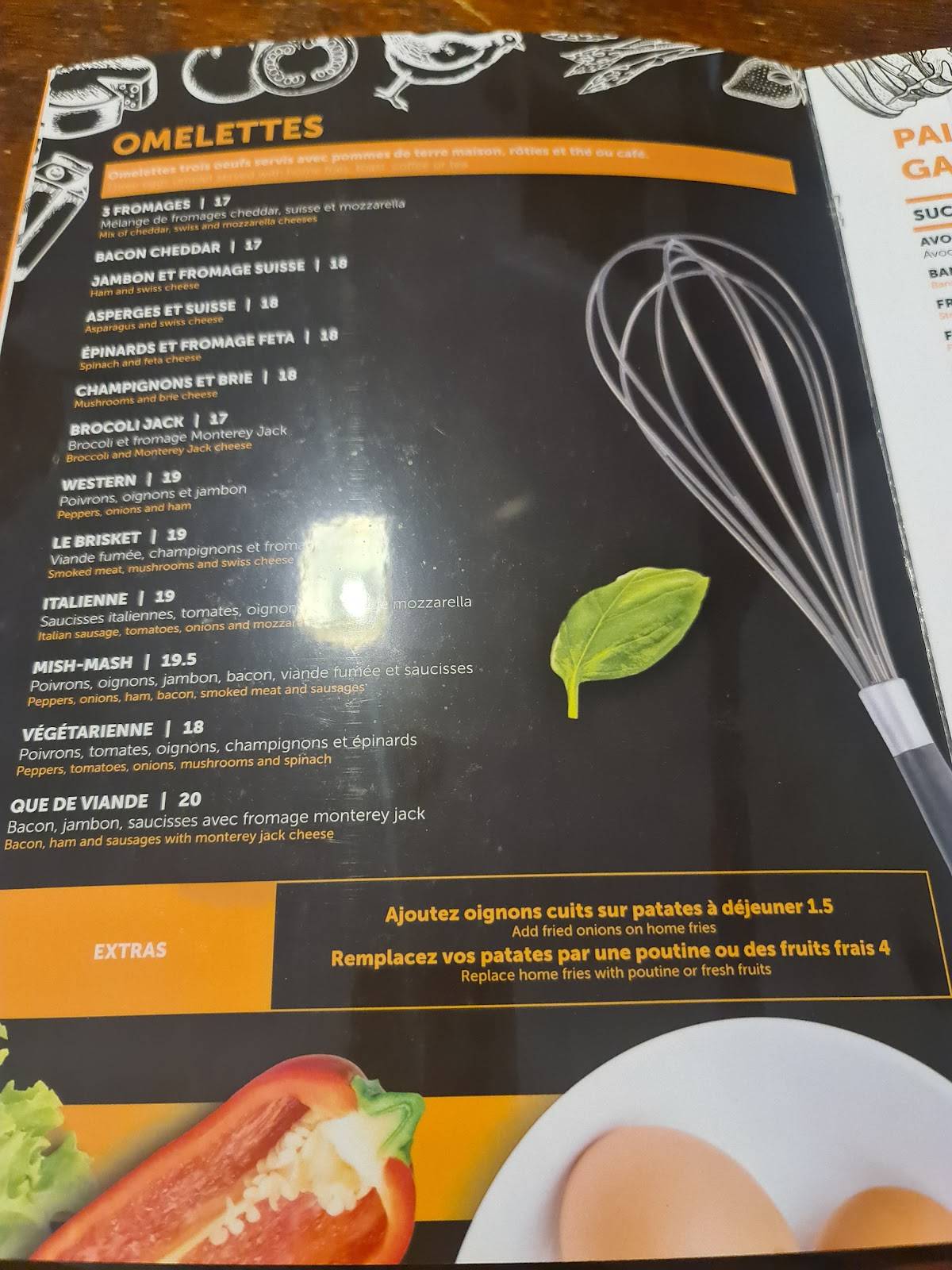 Menu au Frerot cuisine and bar, Gatineau