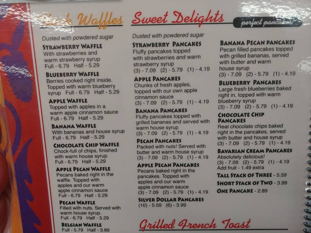 Menu at Frittatas Restaurant, Kokomo