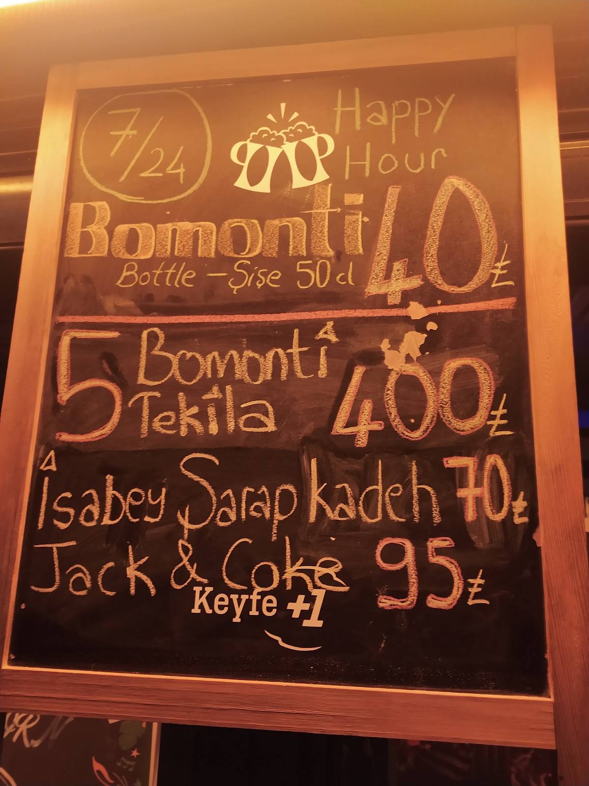 Menu at Front Door, Istanbul