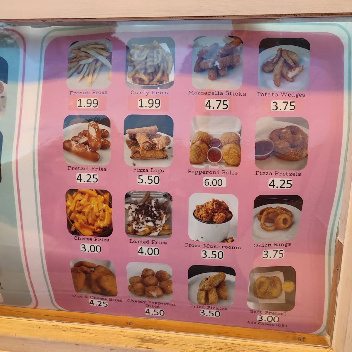 Menu at Frosty Harbor restaurant, Ashtabula