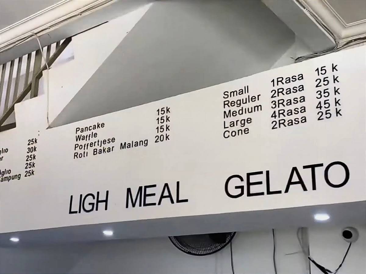 Carta de Frozenics Gelato Galaxy, Bekasi