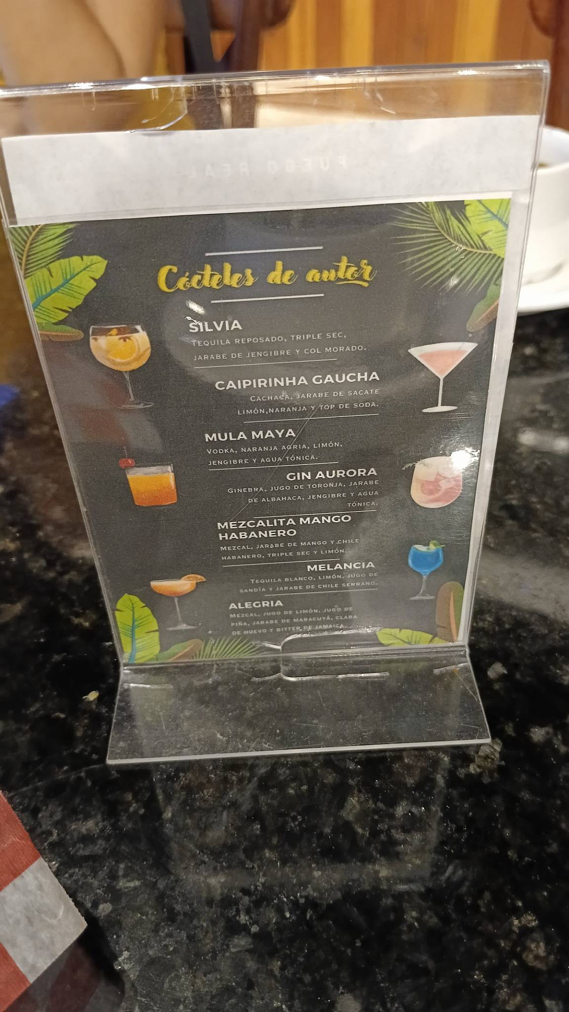 Carta de Fuego Real - Restaurante Buffet, Merida