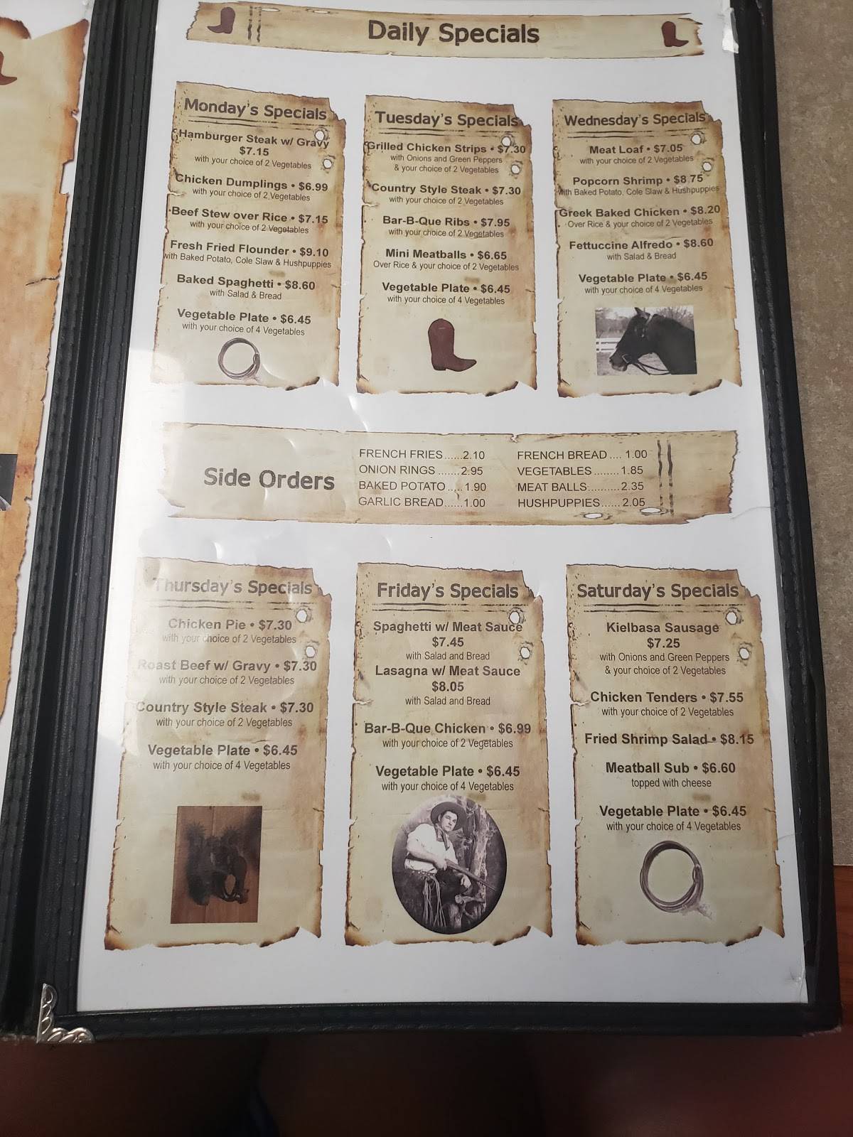 Menu at G & N Rancho restaurant, Archdale