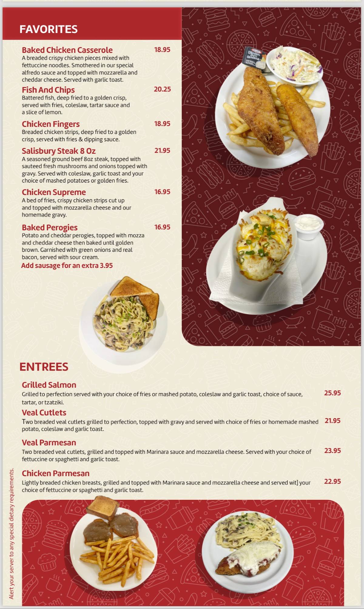 Menu au GOLDEN CORNER DINER restaurant, Canada