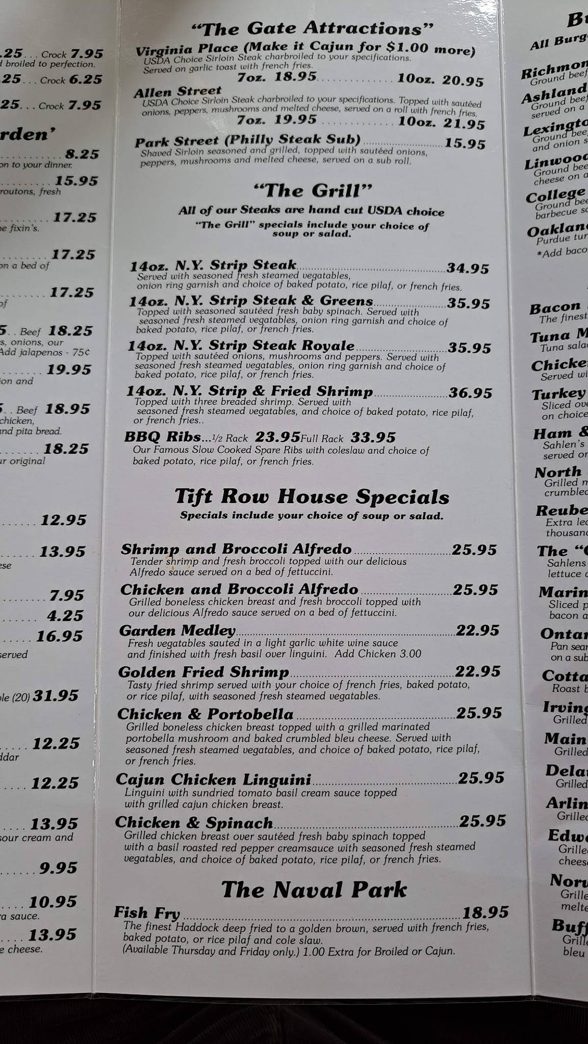 Menu at Gabriel's Gate pub & bar, Buffalo