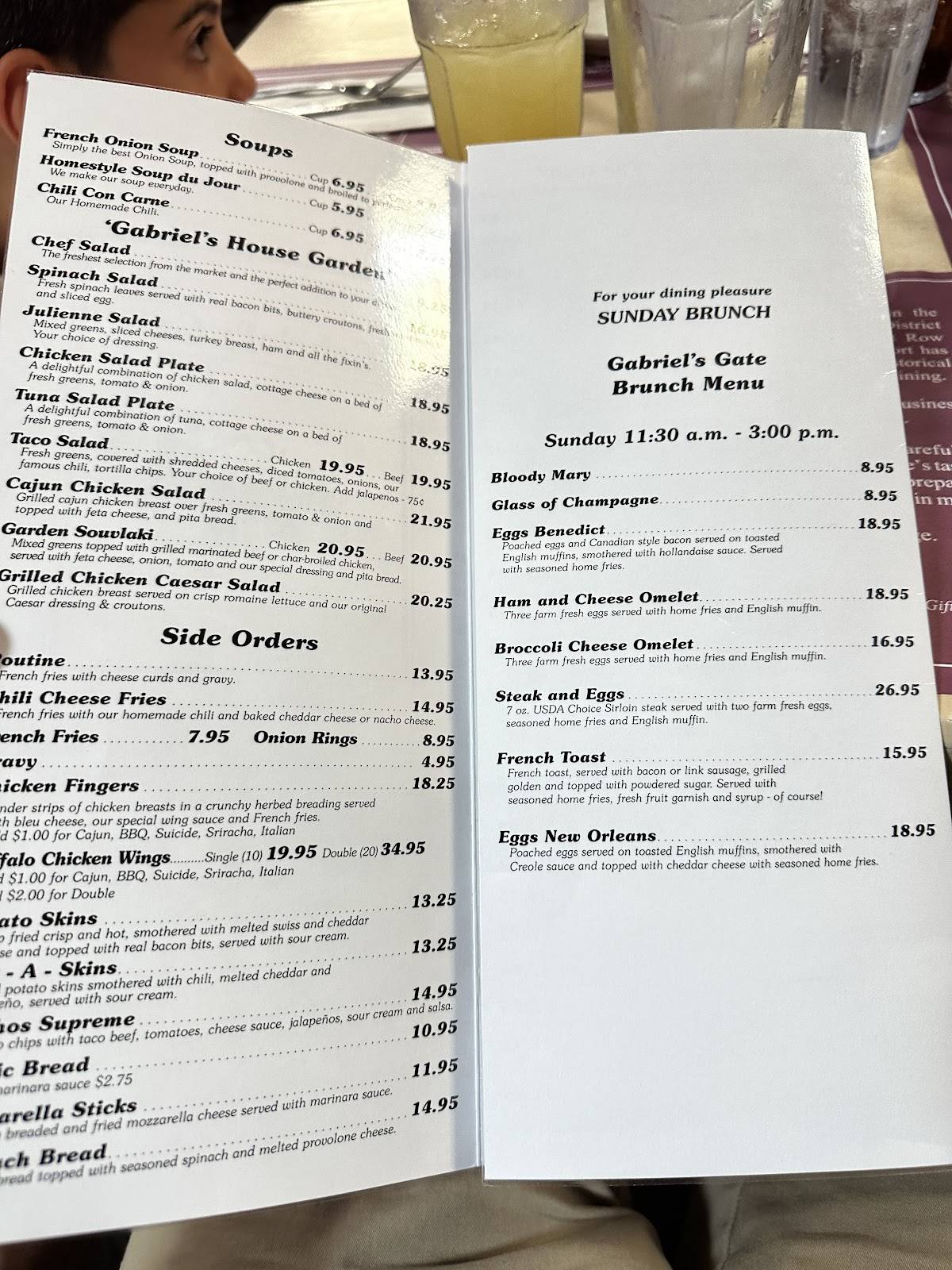 Menu at Gabriel's Gate pub & bar, Buffalo