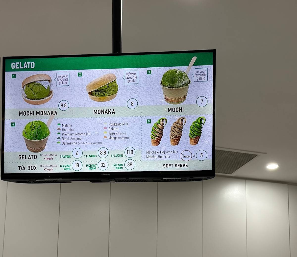 Menu at Gacha Cafe - George St, Sydney