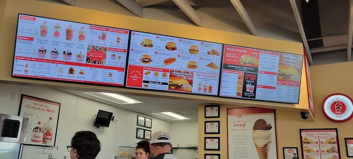 Menu at Freddy's Frozen Custard & Steakburgers fast food, Gainesville