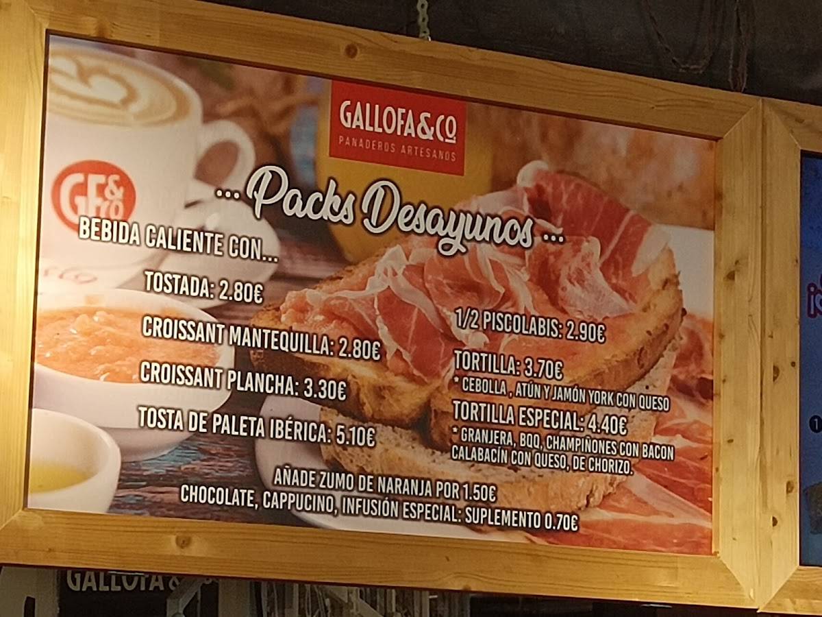 Menu at Panadería Gallofa&Co, Suances, Pl. Viares