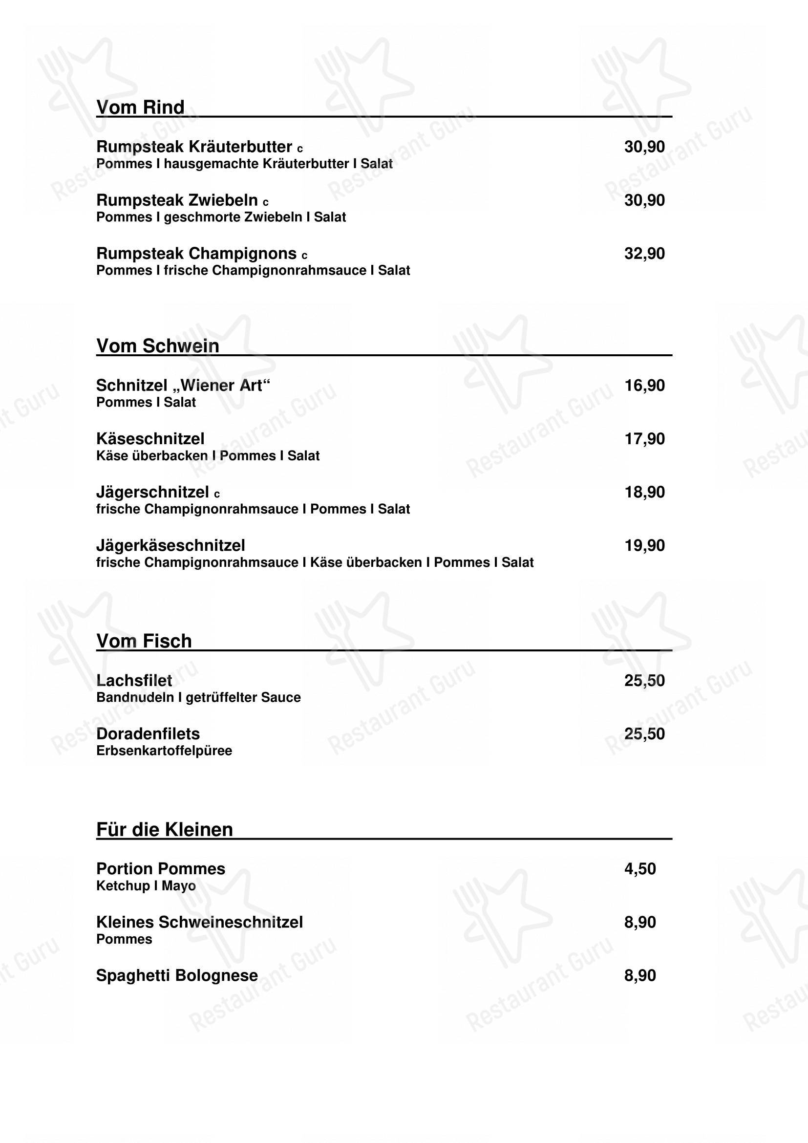 Speisekarte von Gasthaus Kraus restaurant, Otterberg