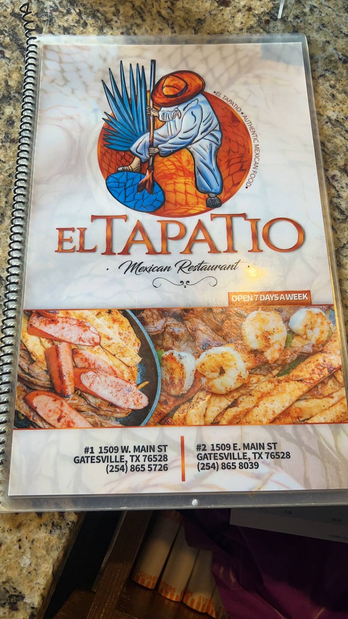 Menu at El Tapatio Restaurant #2, Gatesville, E Main St