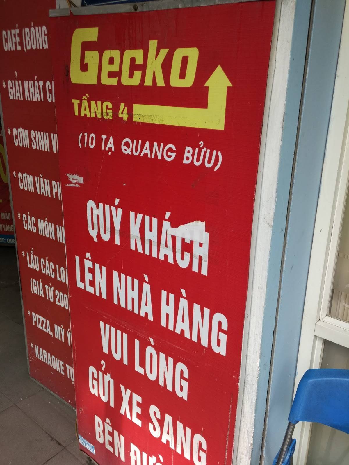 Menu at Gecko Restaurant, Hanoi, 10 P. Tạ Quang Bửu