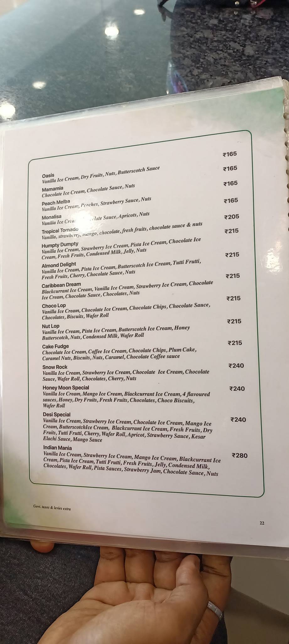 Menu at Geetham Veg Restaurant, Chennai, Thirushoolam