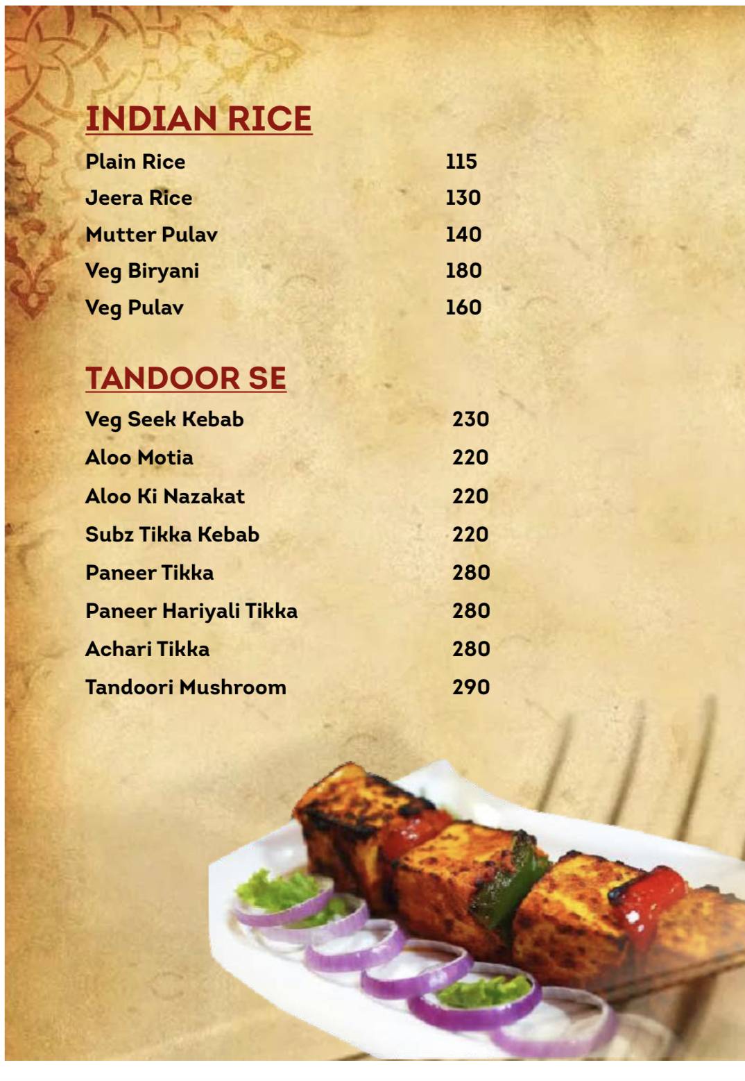 Menu at PAKWAAN RESTAURANT, Muradnagar, NH-58