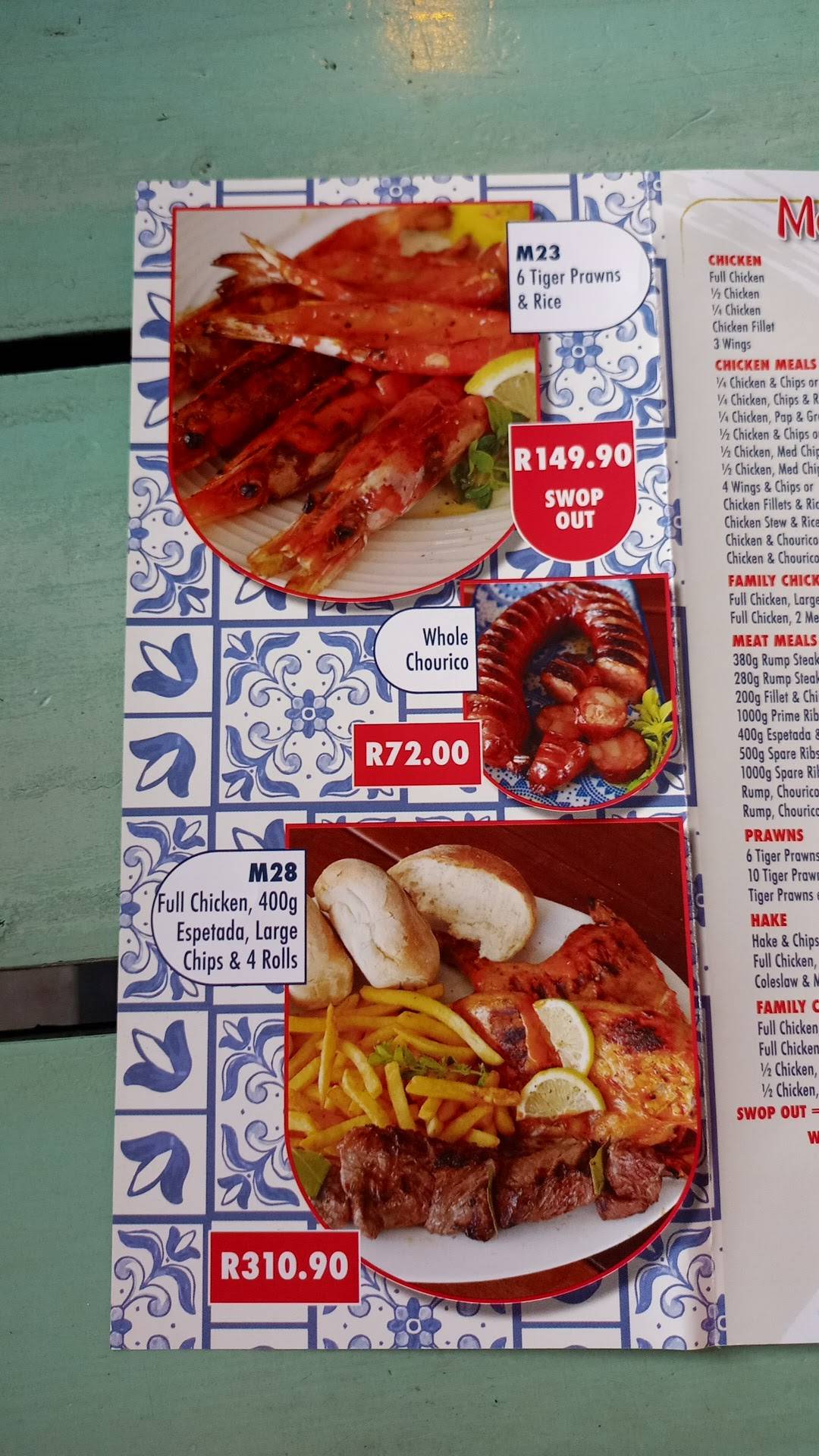 Menu at GiraRio Good Food Good Mood restaurant, Vanderbijlpark, Shop 19A