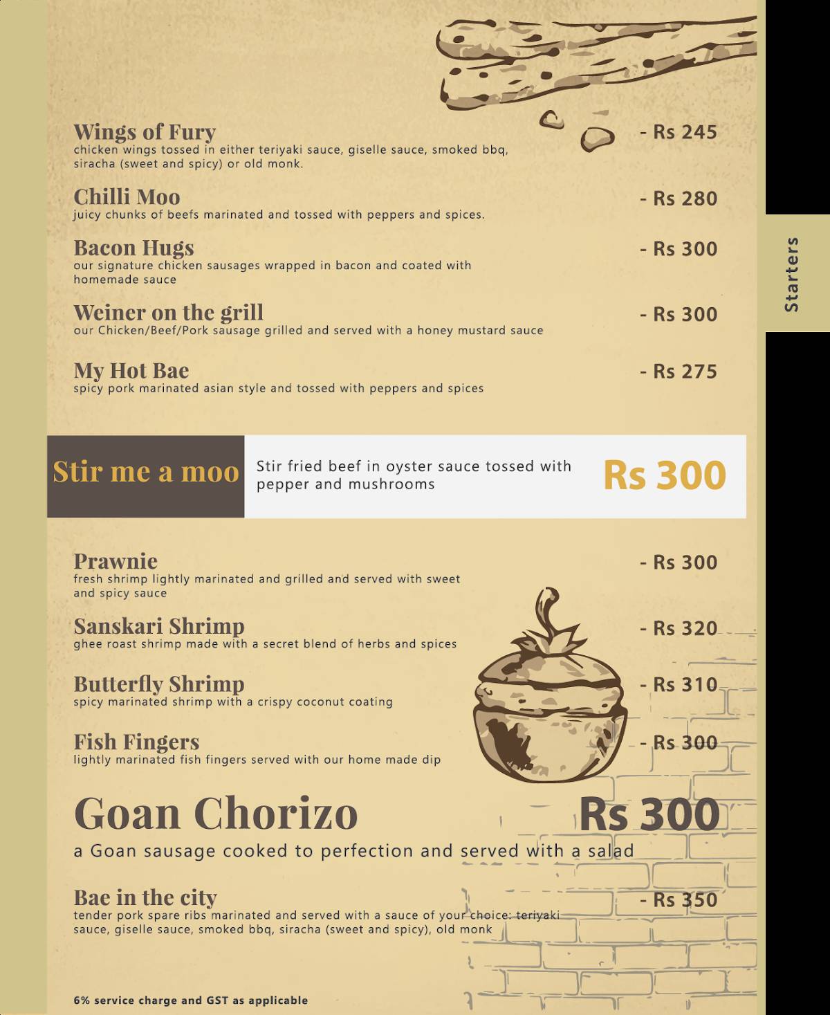 Menu at Giselle Resto Cafe, Bengaluru