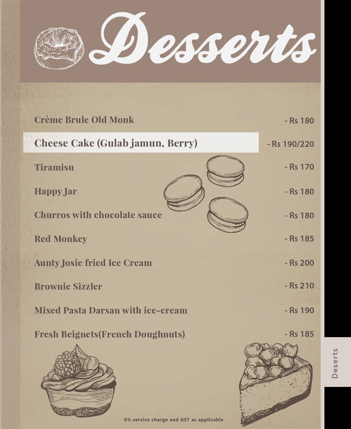 Menu at Giselle Resto Cafe, Bengaluru