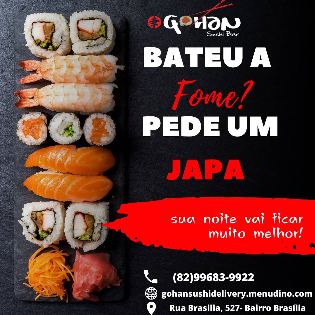 Carta del restaurante Gohan Sushi Delivery, Arapiraca