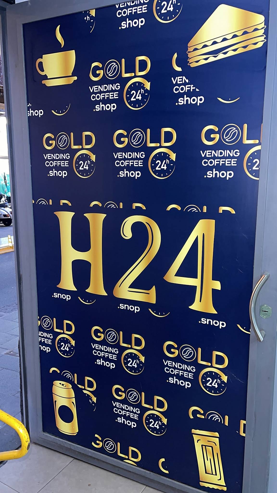 Menu au Gold Vending Coffee Shop café, Catane