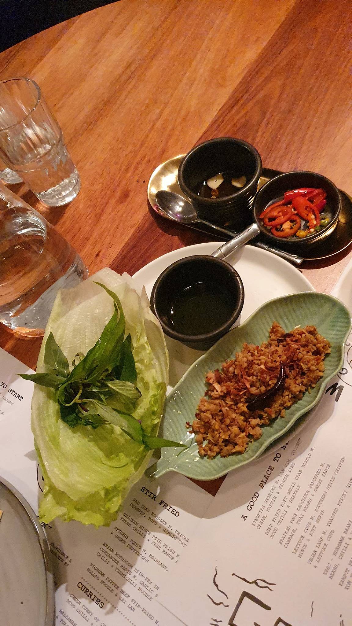 Menu at Golden Boy restaurant, Adelaide
