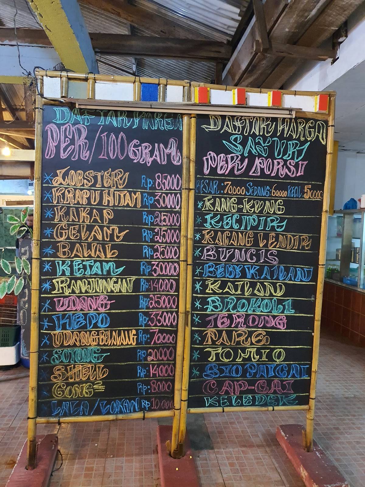 Menu at Golden Prawn 933 restaurant, Batam