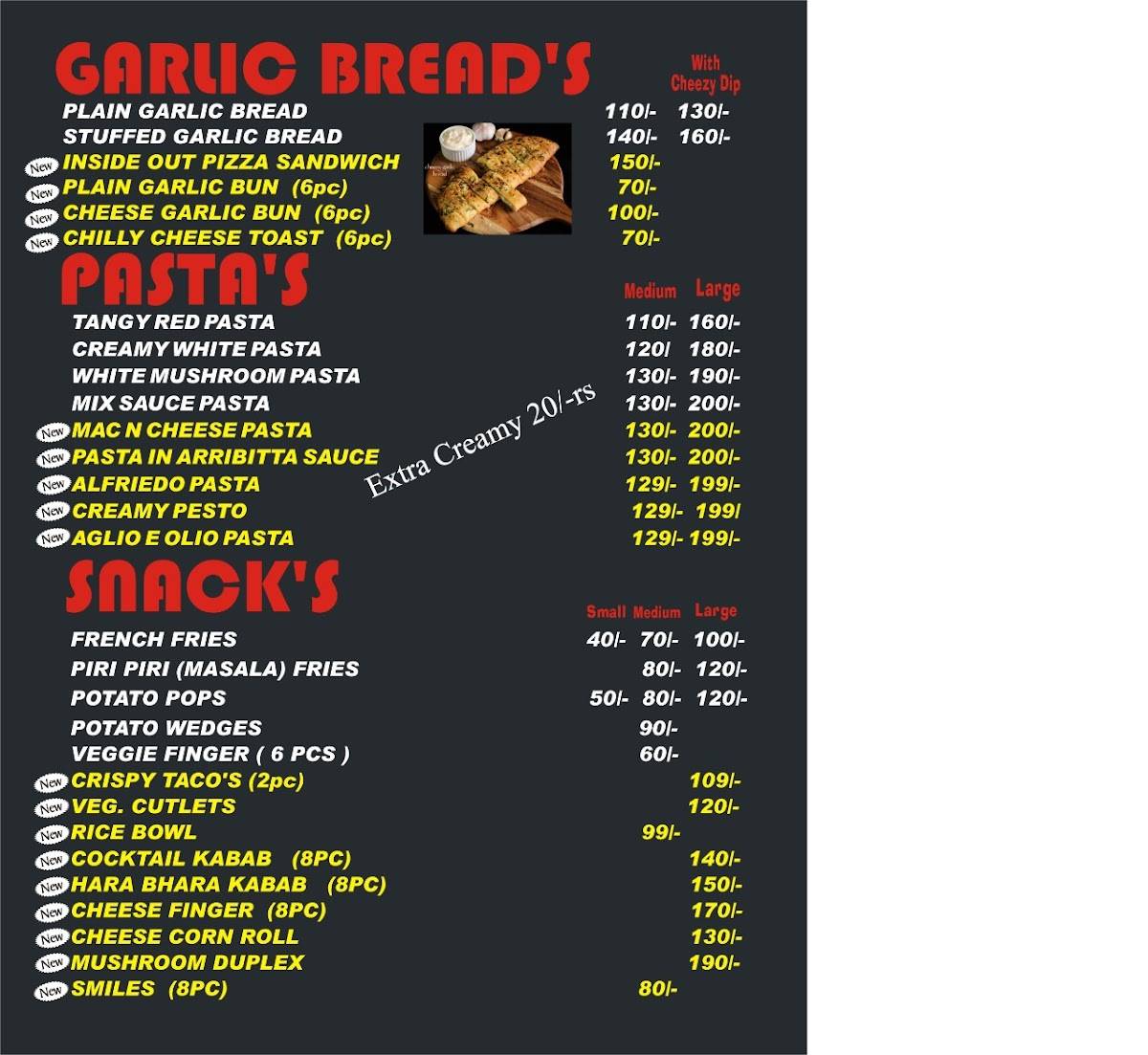 Menu at Veg Parlour The pizza experts, Goraya