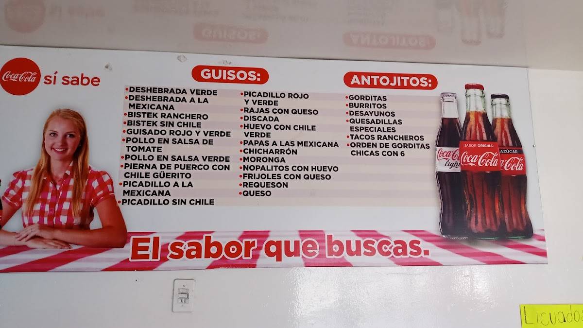 Carta del restaurante Gorditas Doña Pina, Durango