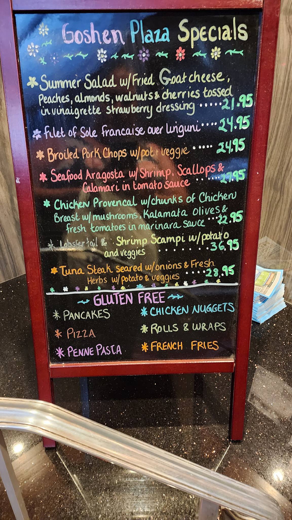 Menu at Goshen Plaza Diner restaurant, Goshen