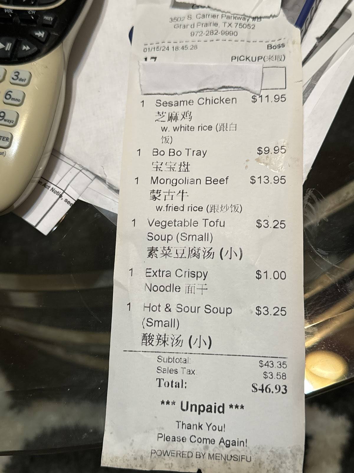 Menu at Got Rice restaurant, Grand Prairie