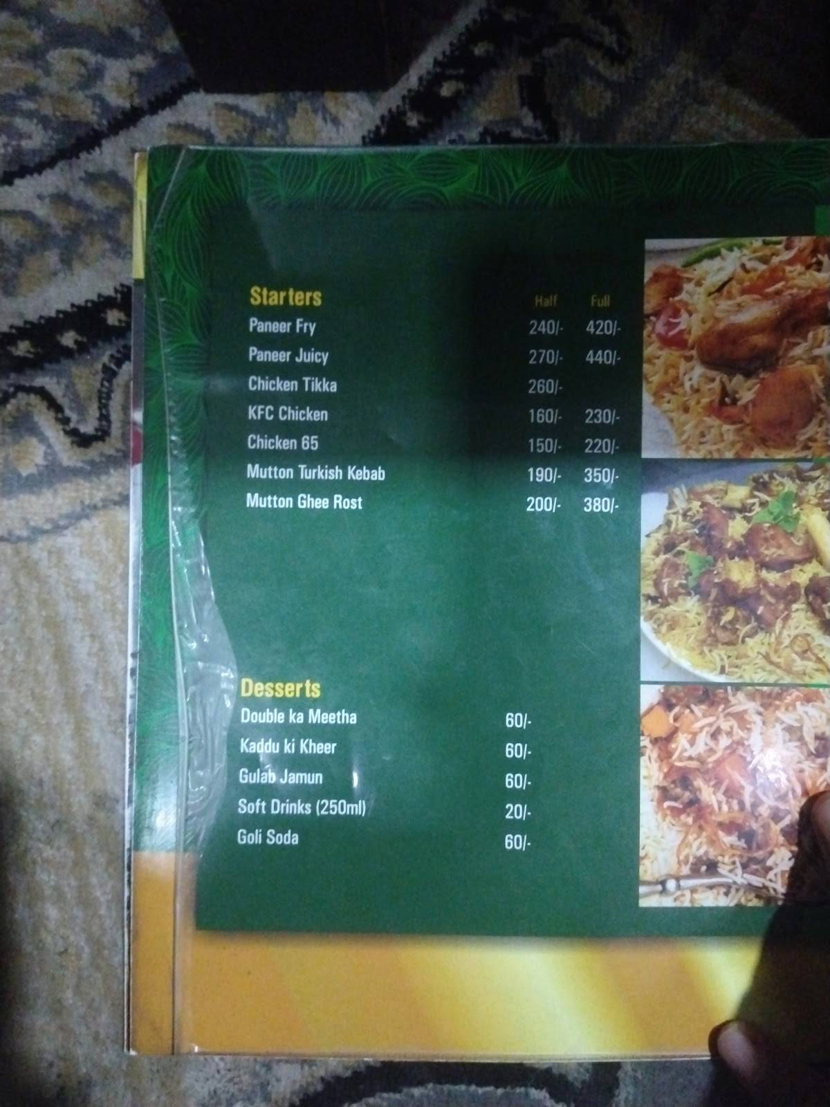 Menu at Graduate's Arabian Mandi Restaurant, Hyderabad