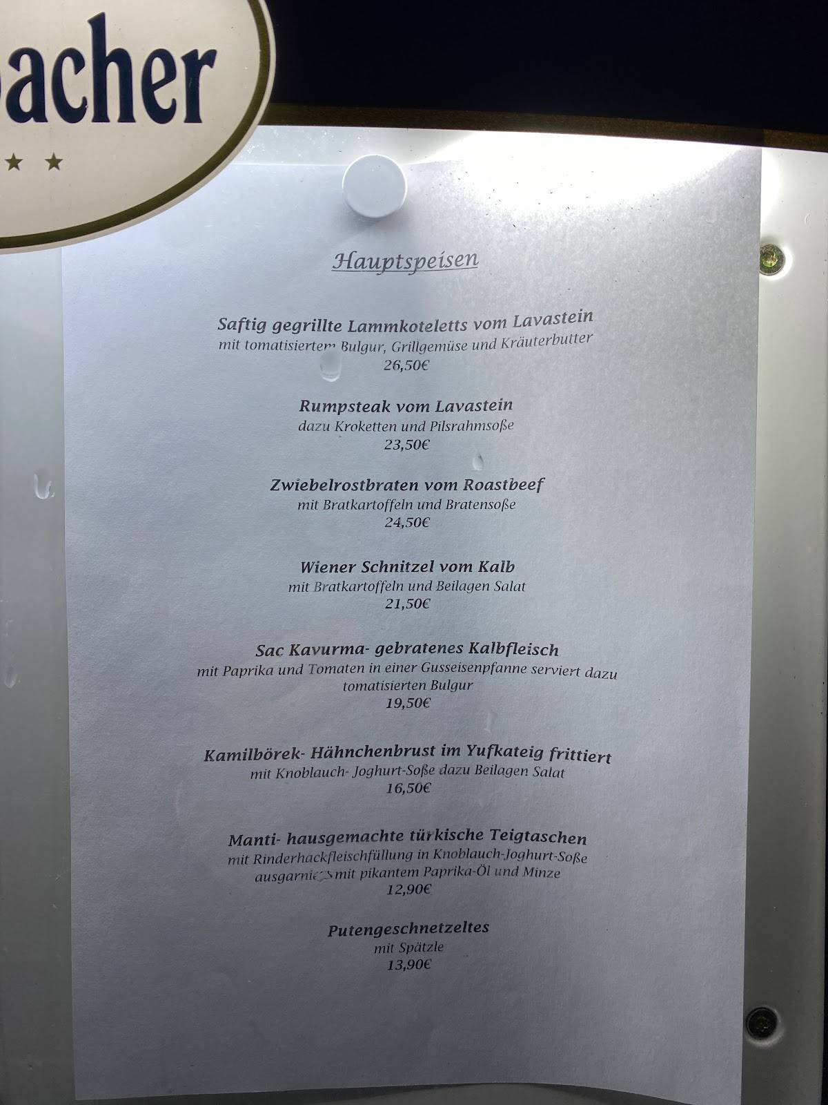 Speisekarte von Graf Kuno restaurant, Bruchsal