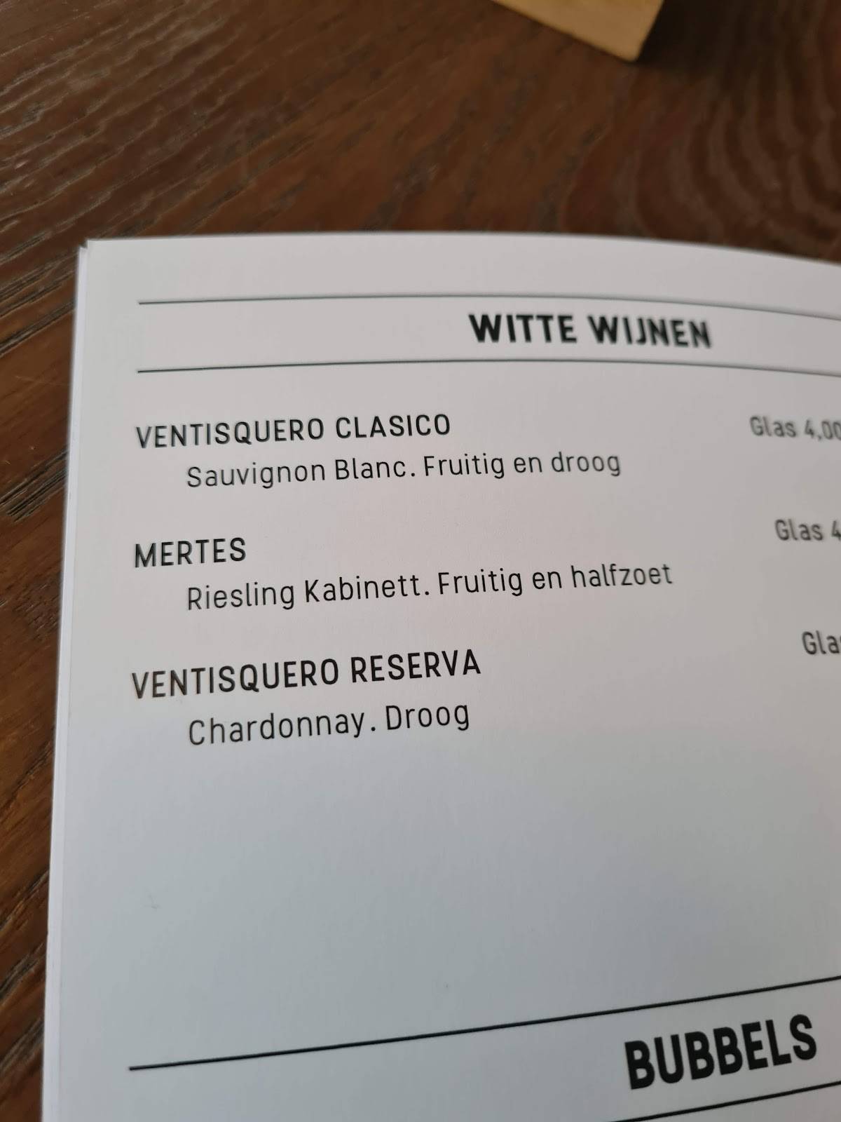 Menu at Grand Café Smit, Losser