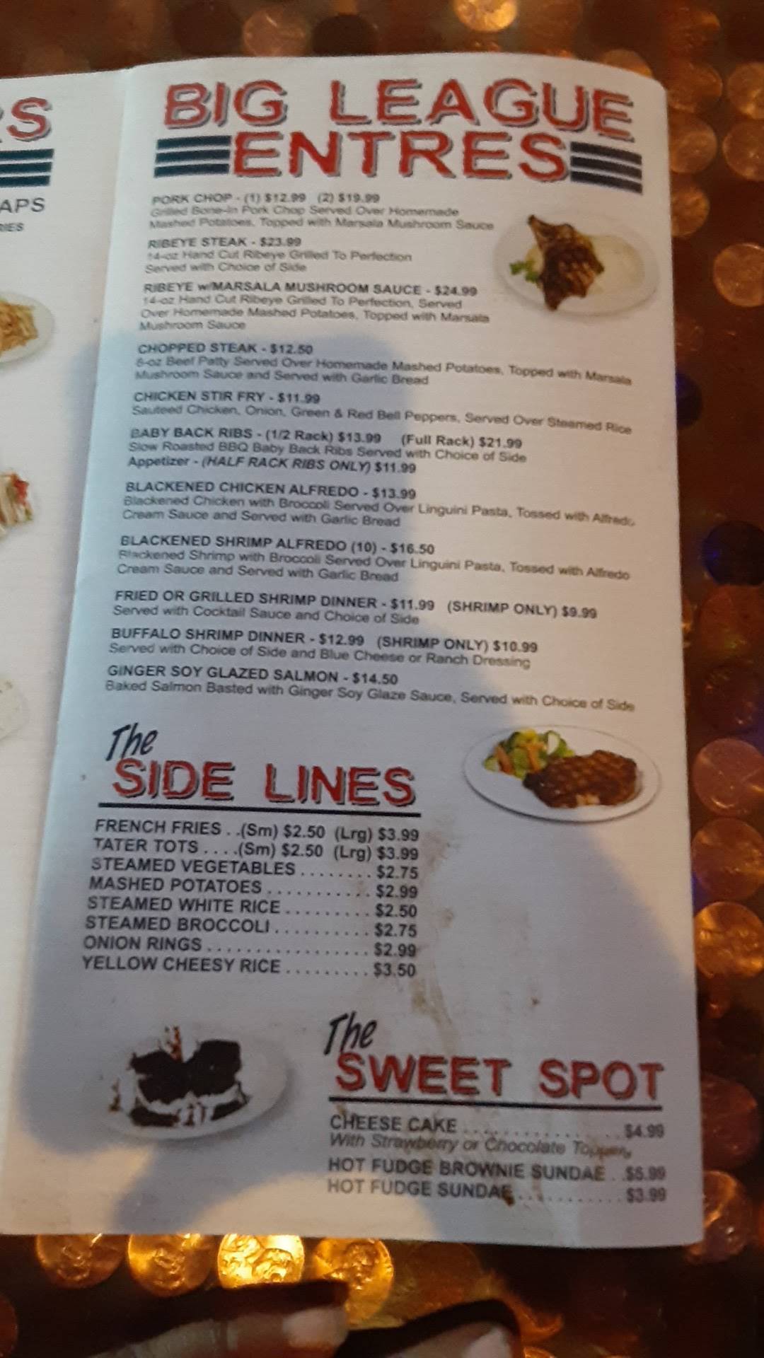 Menu at Grand Stand Bar & Grill, Lovejoy