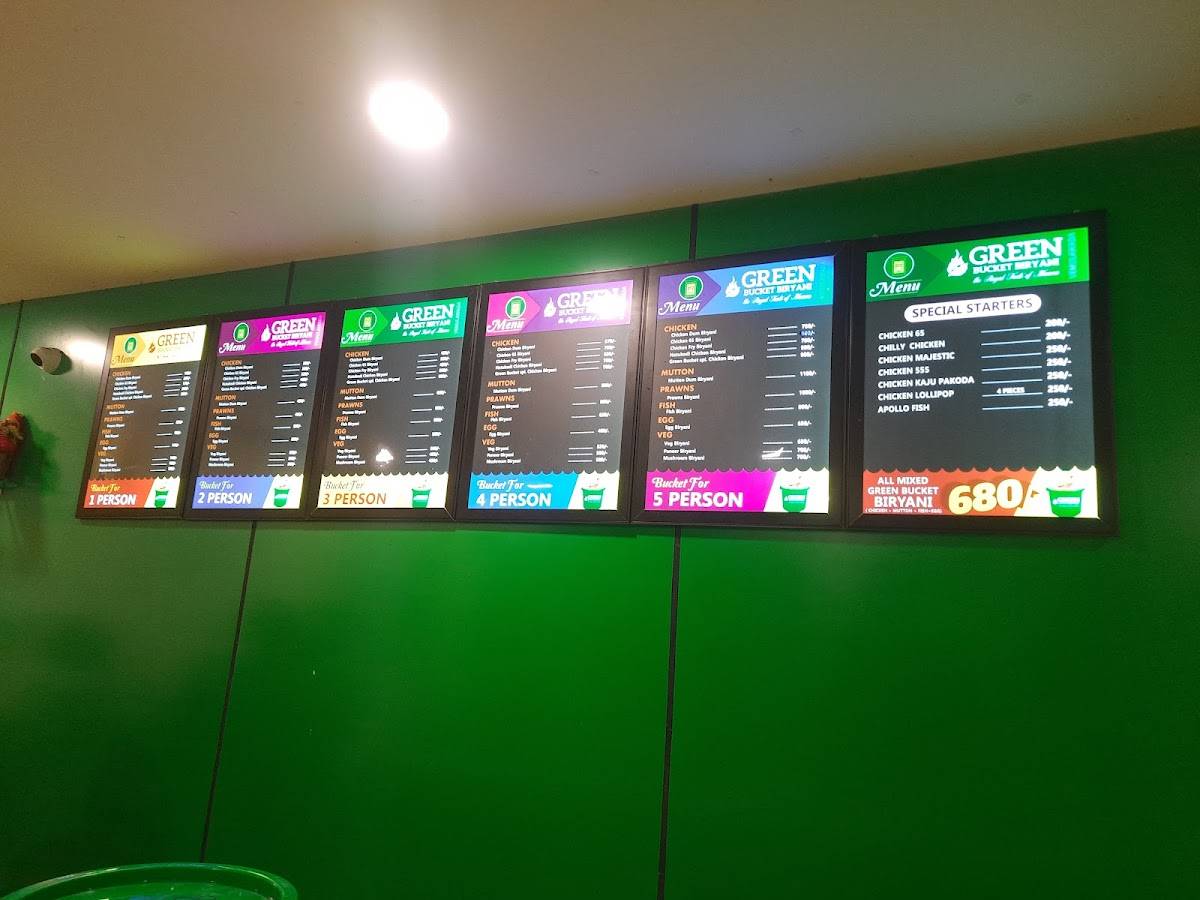 Menu at Green Bucket Vmd, Vemulawada