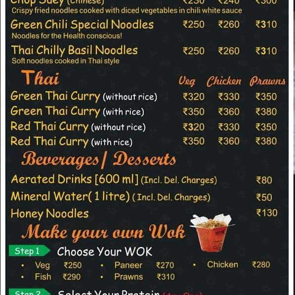 Menu at Green Chilli The Chinese Hub, Mumbai, Shop no. 7