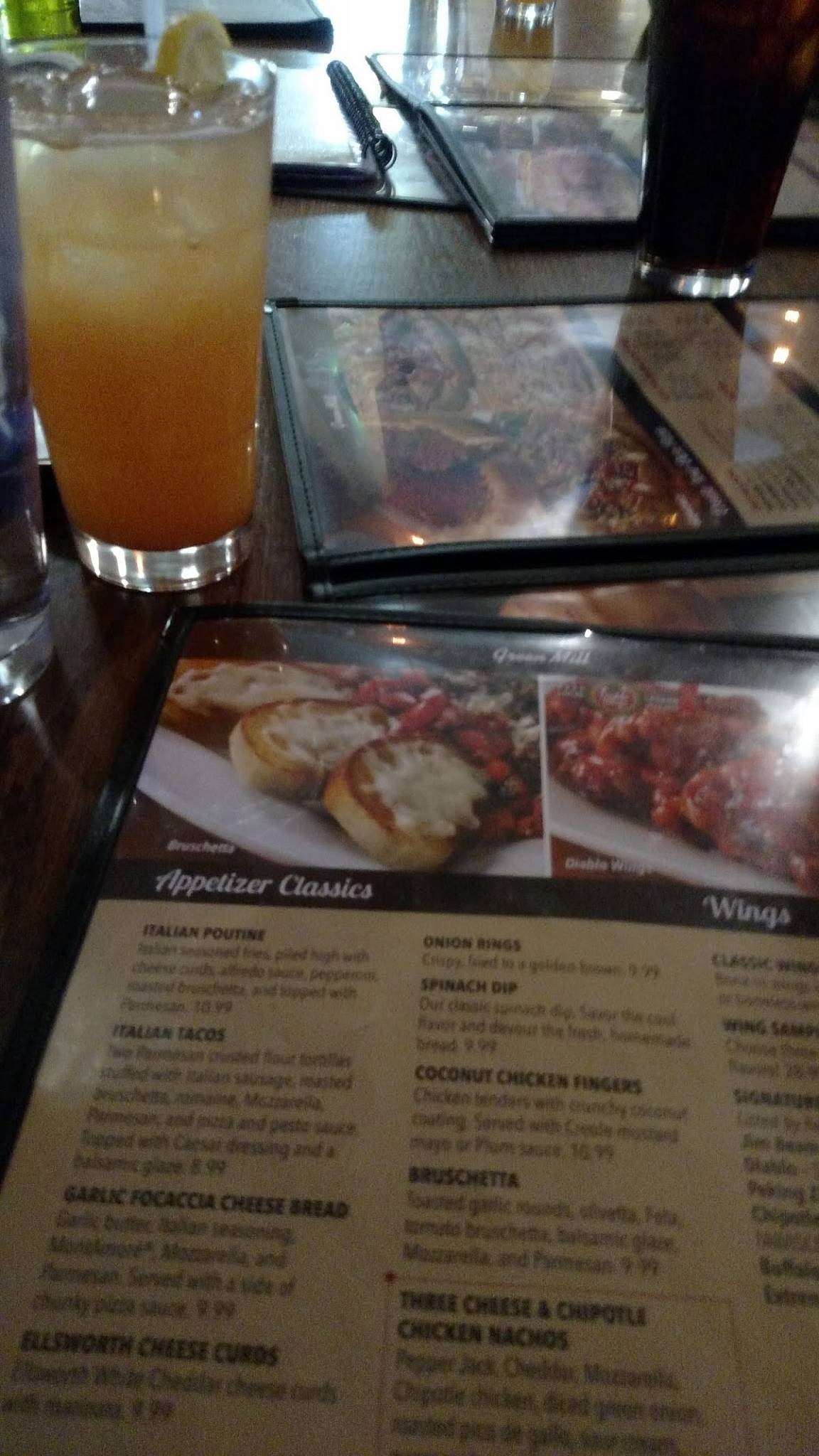 Menu at Green Mill Restaurant & Bar, Bemidji, Paul Bunyan Dr SE S