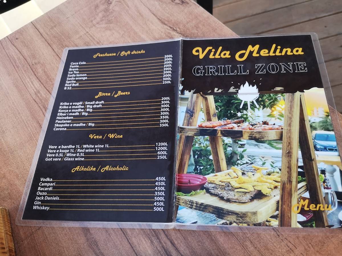 Menu at Grill Zone restaurant, Ksamil