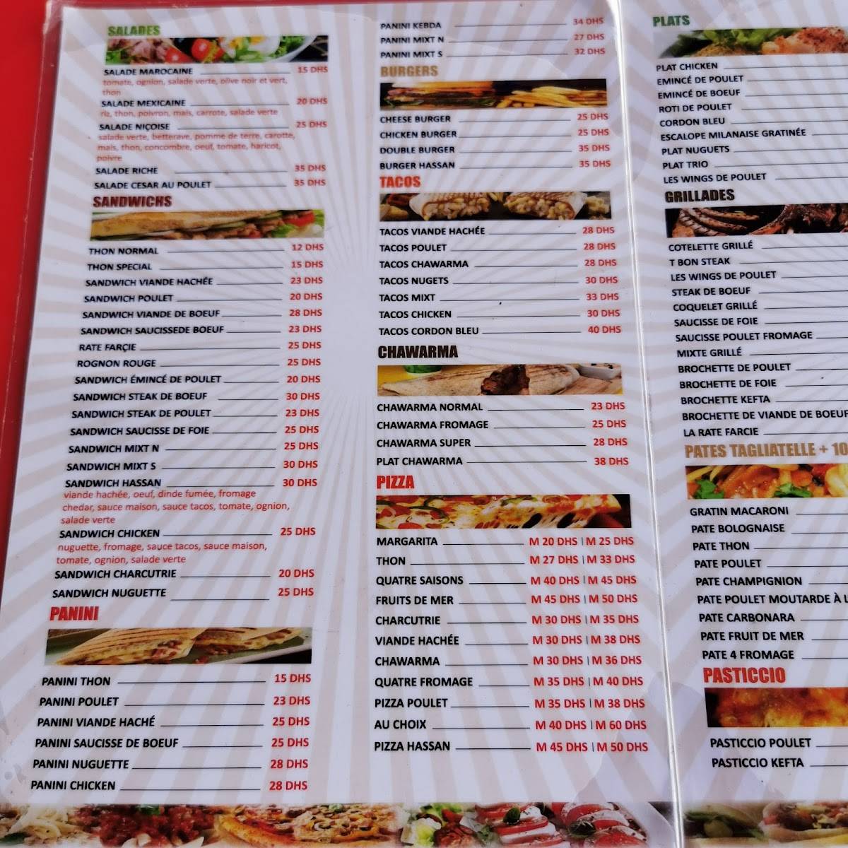 Menu au Grillades Hassan restaurant, Casablanca