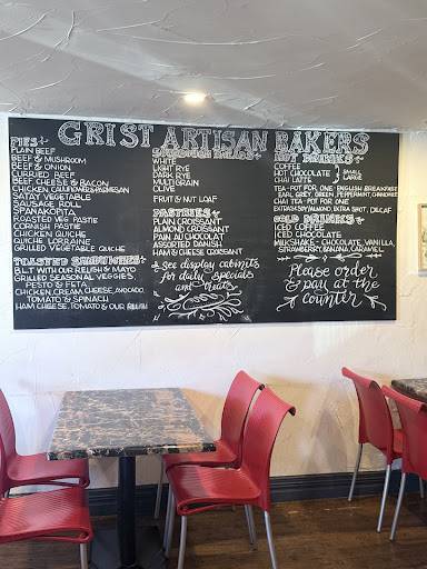 Menu at Grist Artisan Bakers cafe, Kyneton